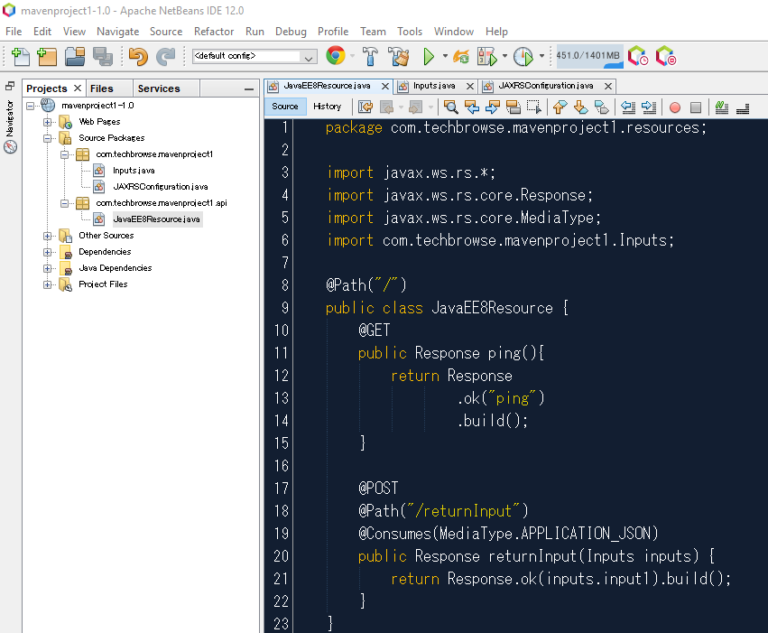 Java EEのJAX-RSを使ったREST APIの実装 #2 HTTP POST (JSON)編 | techBrowse